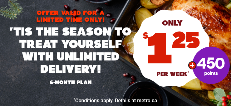 Get $0 delivery fees on all your online grocery orders | Metro