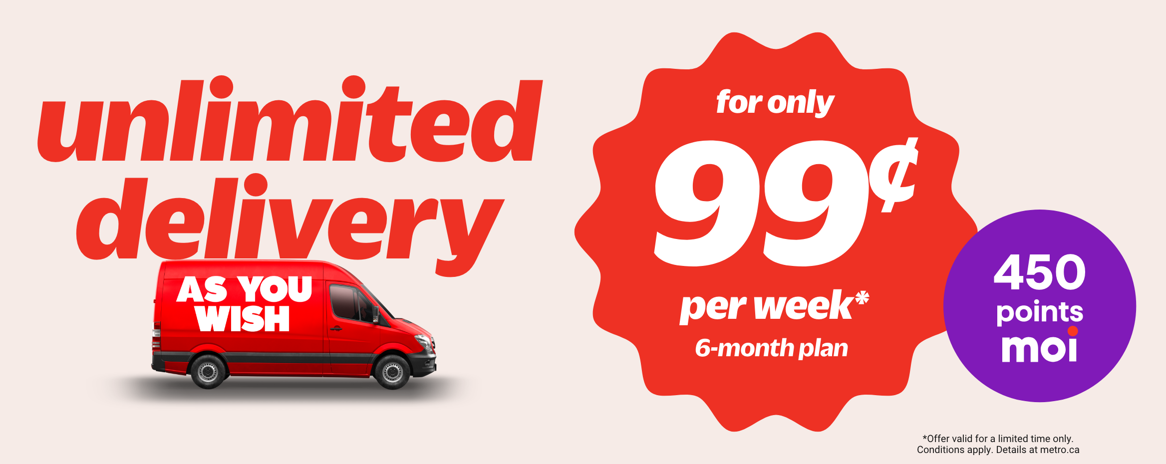 Get $0 delivery fees on all your online grocery orders | Metro