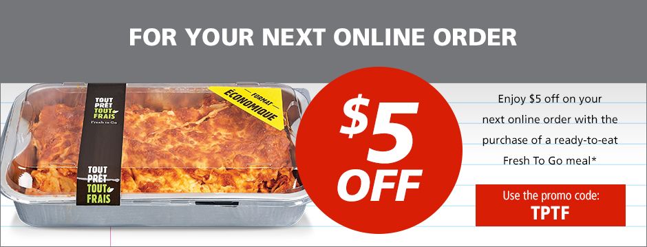 $5 off with the purchase of a Fresh To Go meal | Metro
